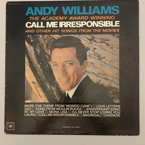 Andy Williams - Call me Irresponsible vinyl record | eBay