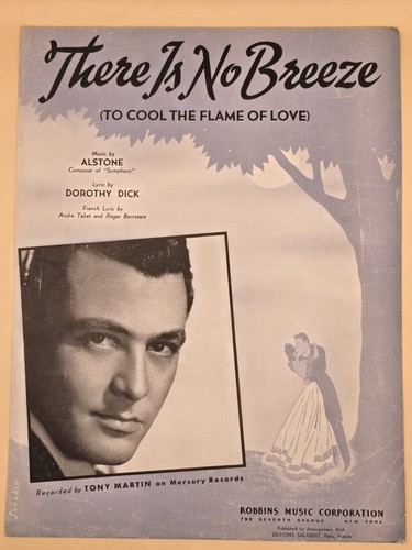 "There Is No Breeze" by Tony Martin-Robbins Music Corp-1946-VTG-Sheet ...