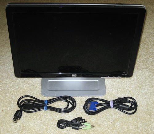 HP W1907 Widescreen Monitor w/ Integral Speakers & Power, VGA ...