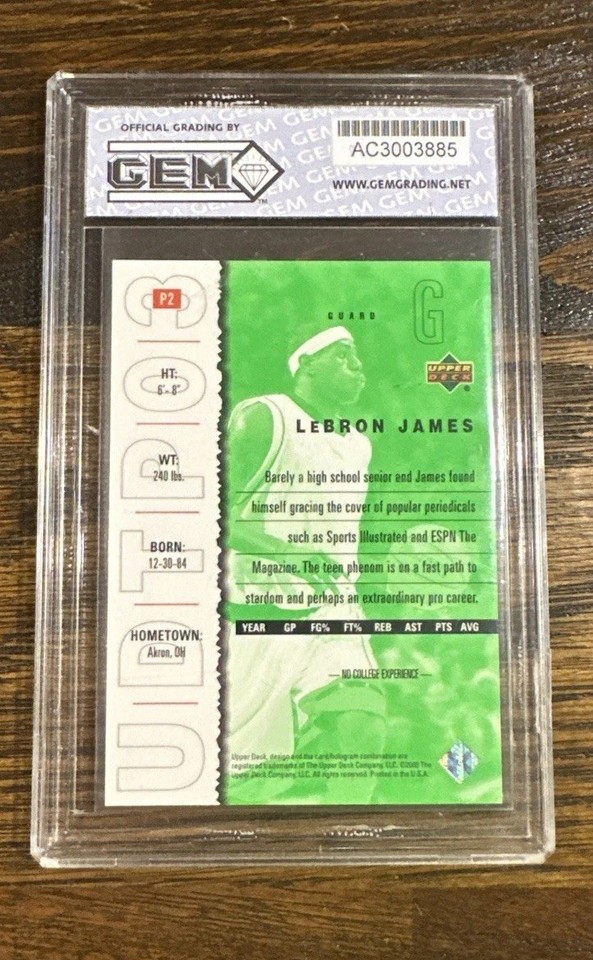 2003 UD Top Prospects P#2 LeBron James Promo Gem 10 | eBay