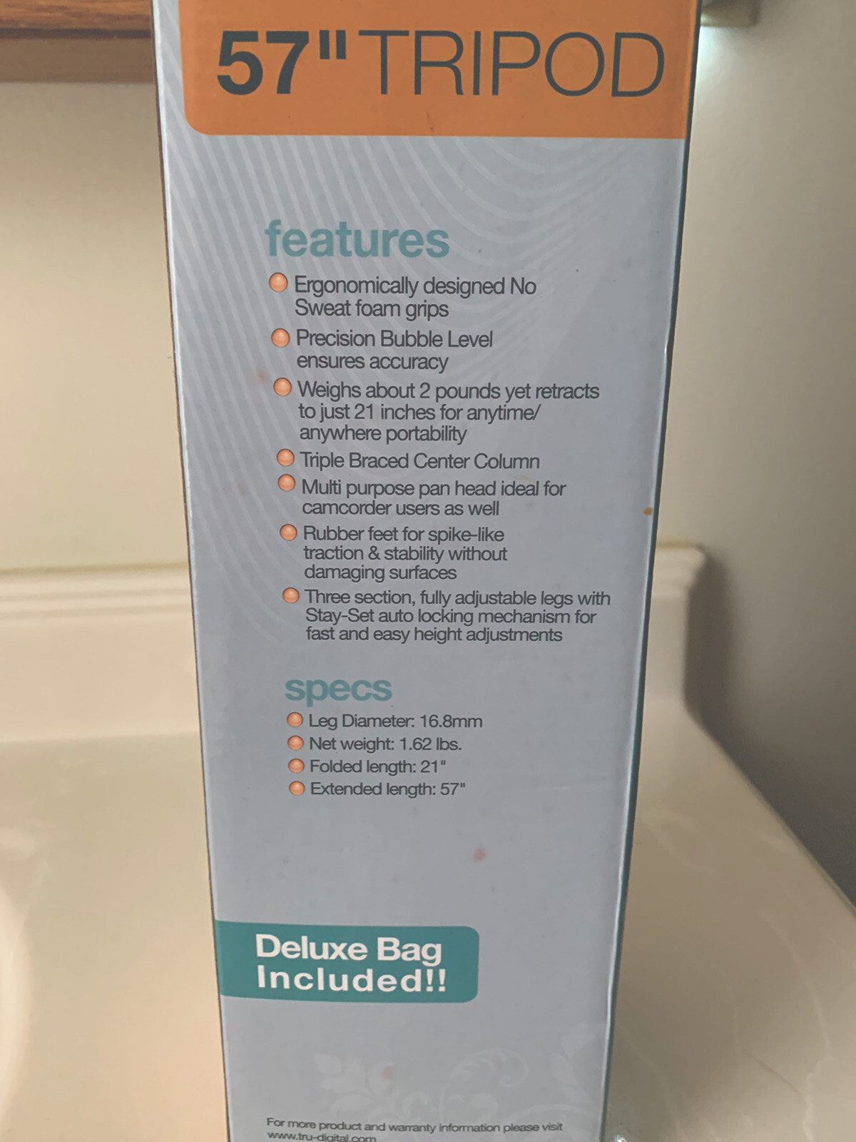 Tru Digital TD-TRI57 Tripod w/ Carrying Case 815361010069| eBay