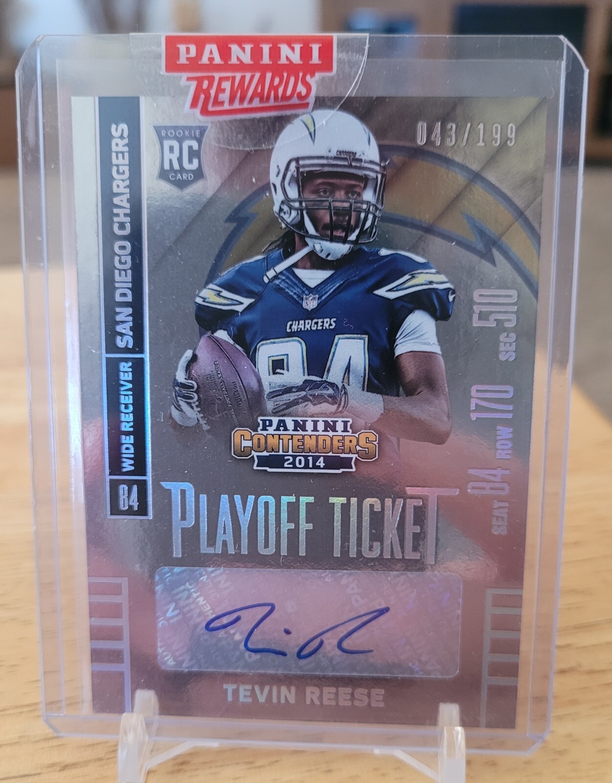 TEVIN REESE Rookie Auto /199 2014 Contenders PLAYOFF TICKET Autograph ...
