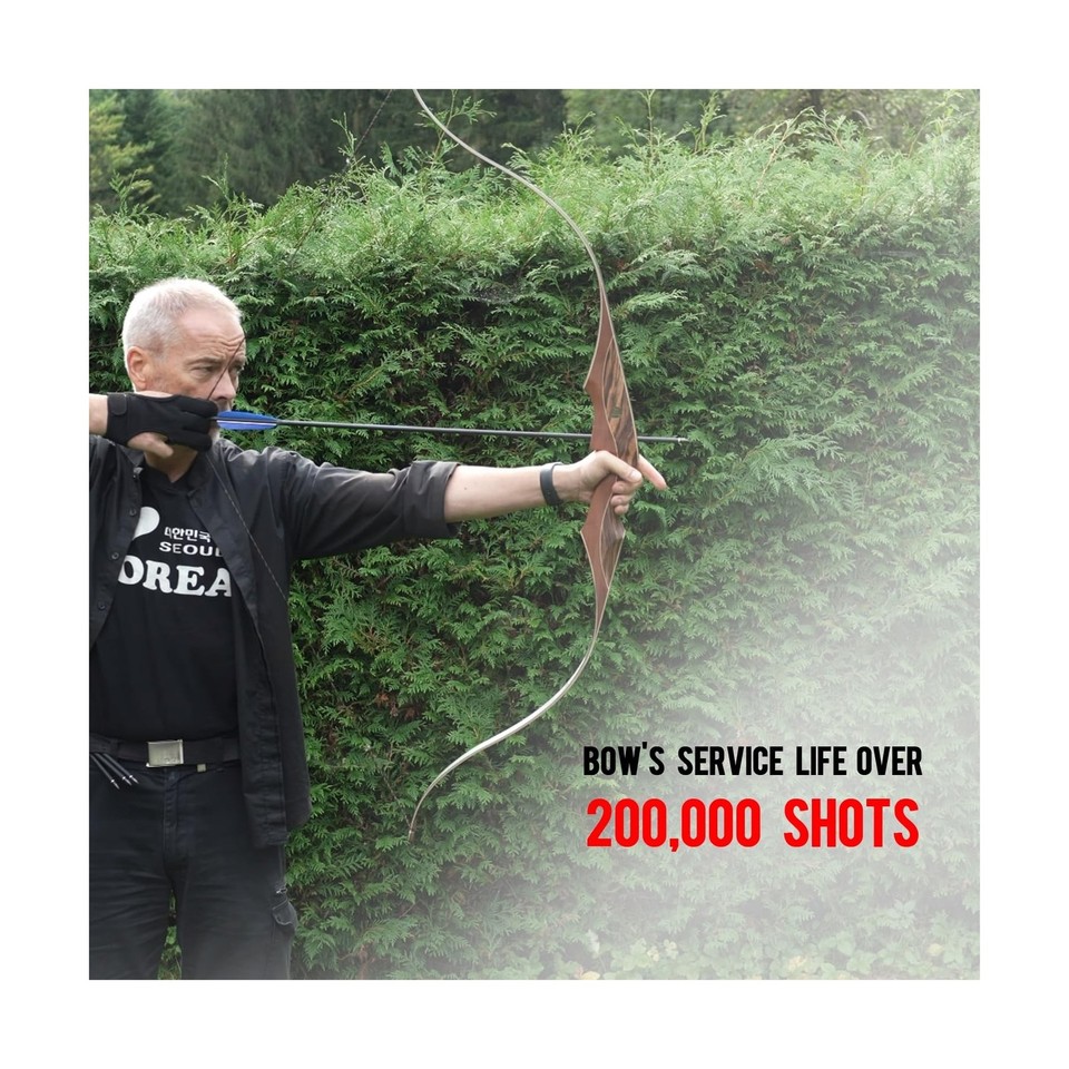 Sanlida Archery 60" Royal X8 One-Piece Bow Traditional Wooden Hunting ...