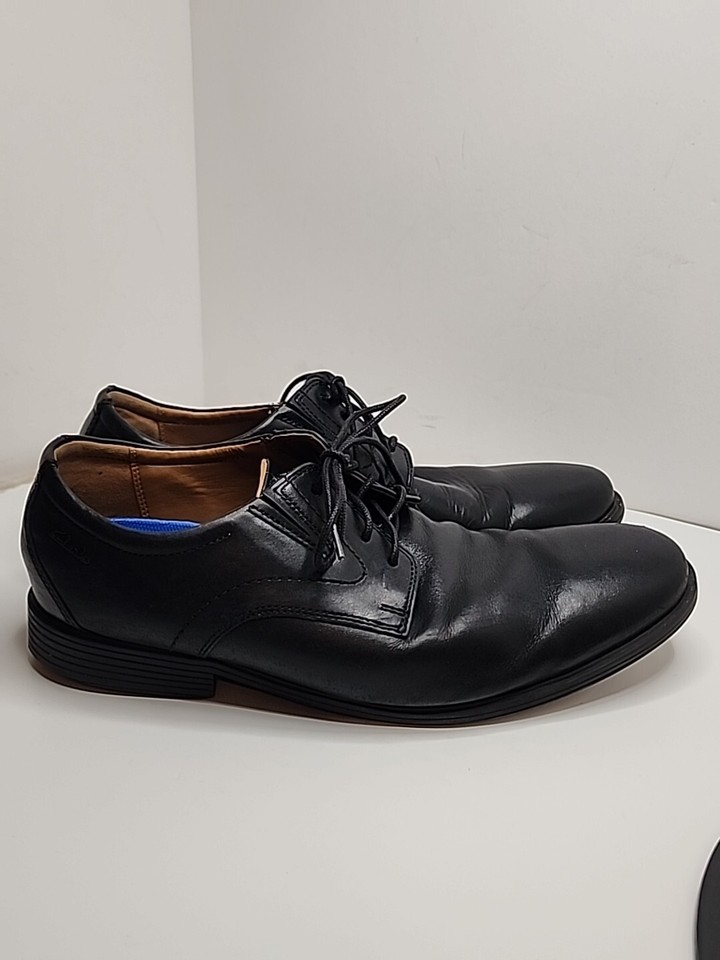Clarks Oxford Shoes Mens Size 9.5 W Lace Up Leather Dress Tilden 15770 ...