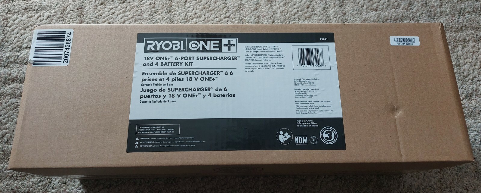 Ryobi P1821 (2) 4.0 Ah LITHIUM+ and (2) 1.5 Ah Compact LITHIUM+ ...