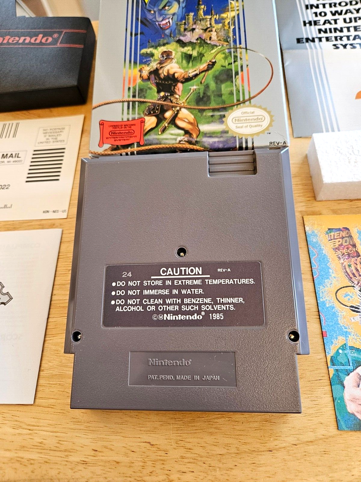 NES (CIB) - Castlevania SUPER COMPLETE Game Box Manual Insert Reg Card ...