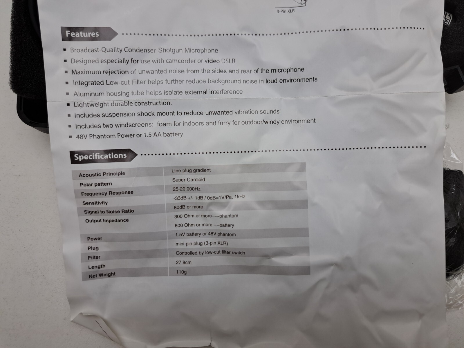 Vidpro XM-55 Condenser Shotgun Microphone Kit for sale online | eBay