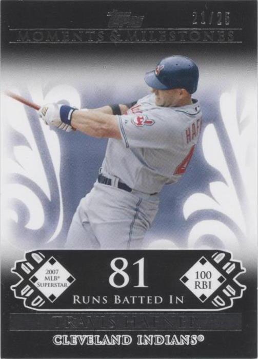 2008 Topps Moments & Milestones - Travis Hafner #34-81 Black 2007 MLB ...