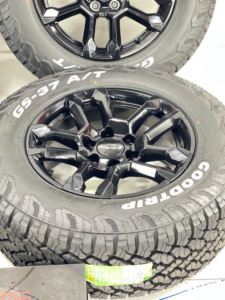 18" BLACK CHEVY SILVERADO ZR2 WHEELS TIRES TRAIL BOSS SIERRA OEM RIMS ...