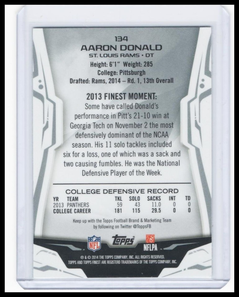 2014 Finest - Aaron Donald - Rookie | eBay