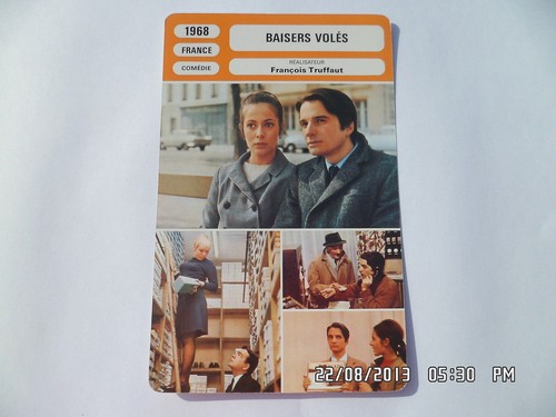 CARTE FICHE CINEMA 1968 BAISERS VOLES Jean Pierre Leaud Delphine Seyrig ...