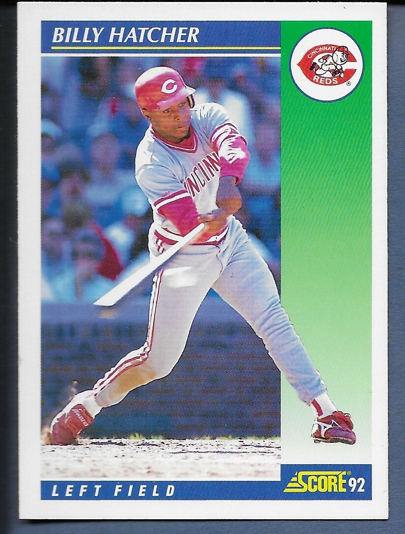 1992 Score #447 Billy Hatcher Reds | eBay