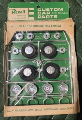 VINTAGE REVELL BIG AND LITTLE ROADSTER TIRES AND WHEELS PARTS PACK ...