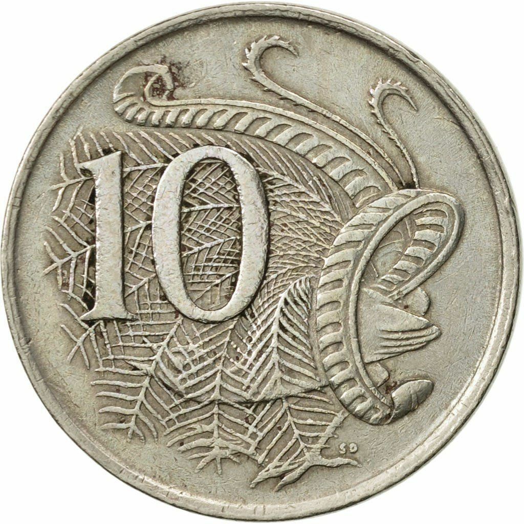 1972 Australian 10 Cent Coin-RARE & VERY LOW Mintage in Good Cond ...