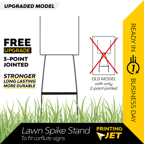 Lawn Spike Sign Frame - Wire Sign Stake for Real Estate Corflute Signs ...