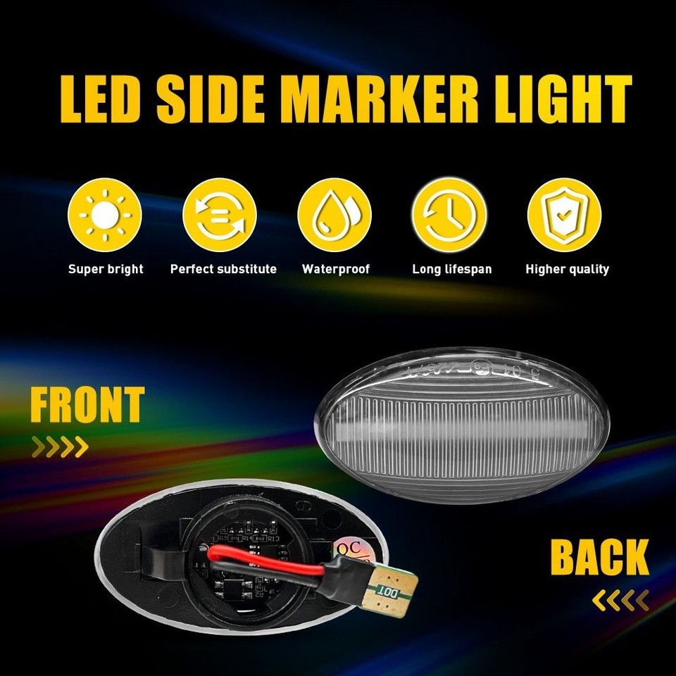 Fit Mini Cooper R52 Front R53 LED R50 02-08 Marker Side Fender Lights ...