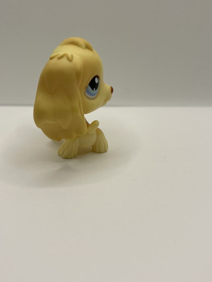 Littlest Pet Shop Cocker Spaniel Dog 91 Blonde Blue Eyes LPS | eBay