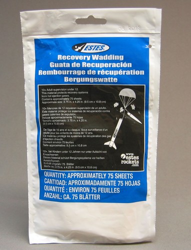 ESTES MODEL ROCKET RECOVERY WADDING nasa padding cotton rocketry ...