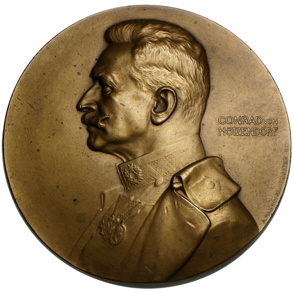 AUSTRIA Franz Conrad von Hötzendorf 1915 bronze Medal / By Arnold ...