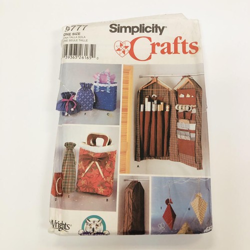 Simplicity Sewing Pattern 5777 Gift Wrap Accessories Organizer Bags ...