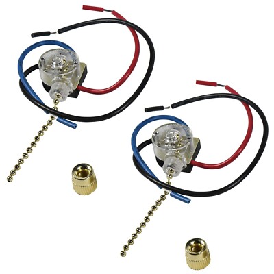 2-Pack Ceiling Fan Switch for Zing Ear ZE-110 3-Way 3-Wire Fan Light ...