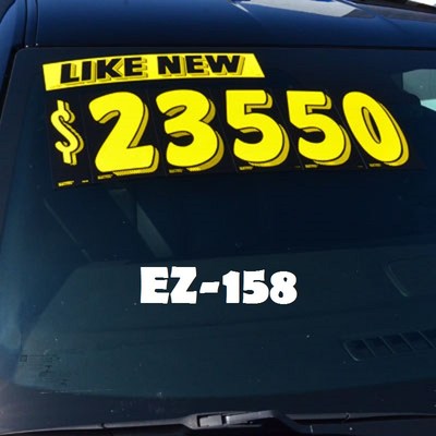 Car Dealer Window Stickers 7 1/2 Inch Numbers Yellow and Black 12 Packs ...