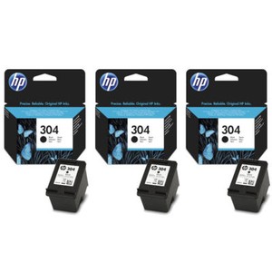 3x Original HP 304 Black Ink Cartridges For ENVY 5032 Inkjet Printer | eBay