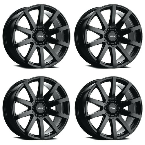 Set 4 22" Voxx Vento Gloss Black Wheels 22x9 6x135 6x5.5 30mm Rims | eBay