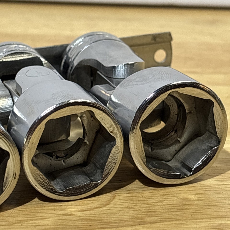 Snap On Tools SAE Universal Swivel Socket Set 1/2" Drive 6 Point 7pc ...