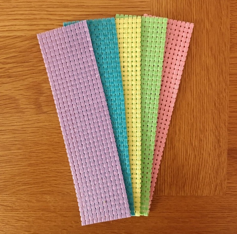 Binca Bookmarks 6 Count Choose Colour & Pack Size Cross Stitch Fabric ...