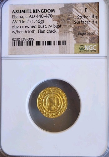 Axumite Ebana AV Unit NGC Fine Ancient Gold Coin Ethiopian | eBay
