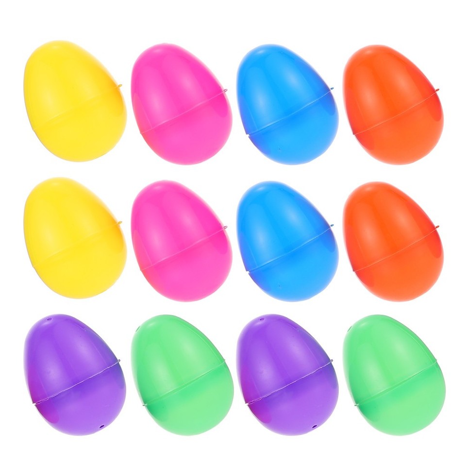 12 Pcs Easter Egg Toys Creative Empty Easter Eggs Lovely Plastic Egg ...