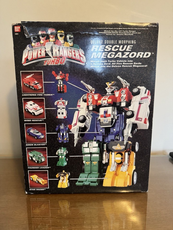 1997 Power Rangers Turbo Deluxe Rescue Megazord by Bandai _ Complete In ...