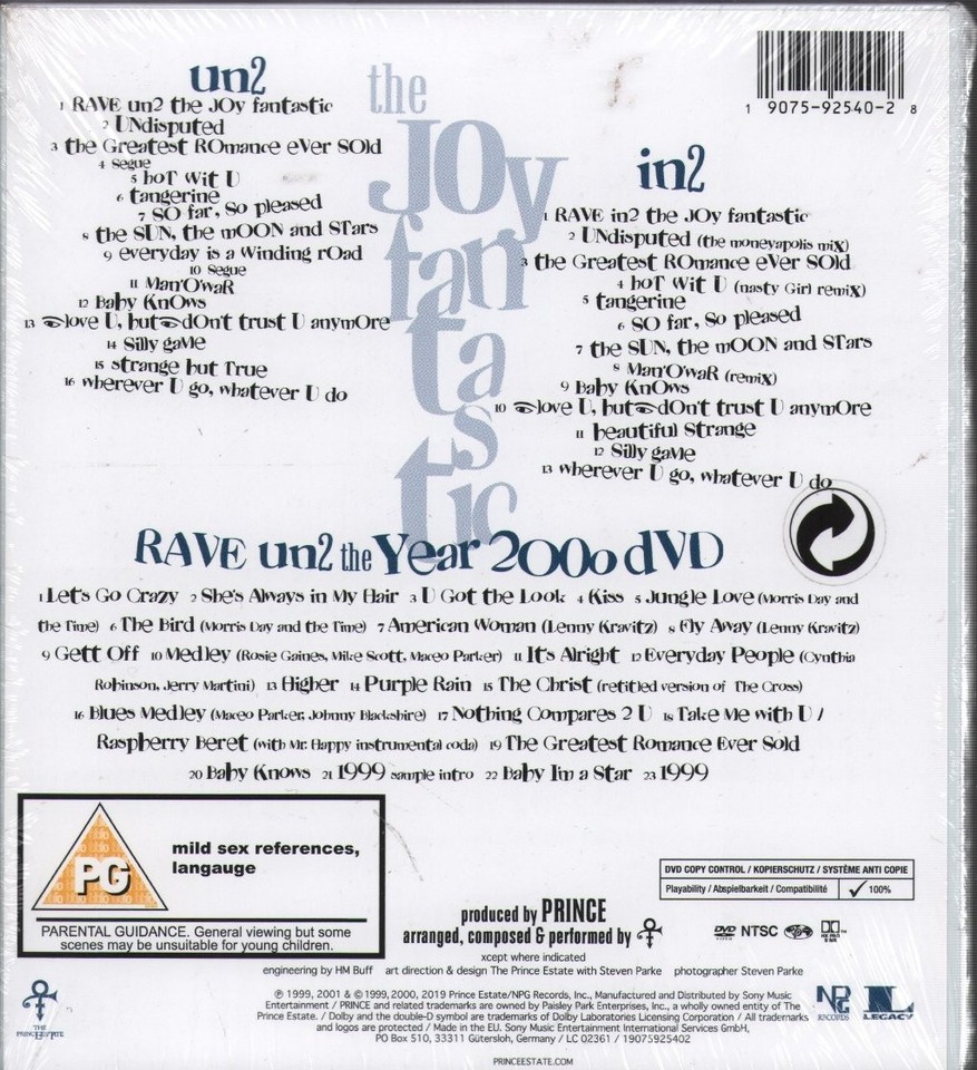 Prince Ultimate Rave CD set Europe Legacy CD/DVD Set Brand New & Sealed ...