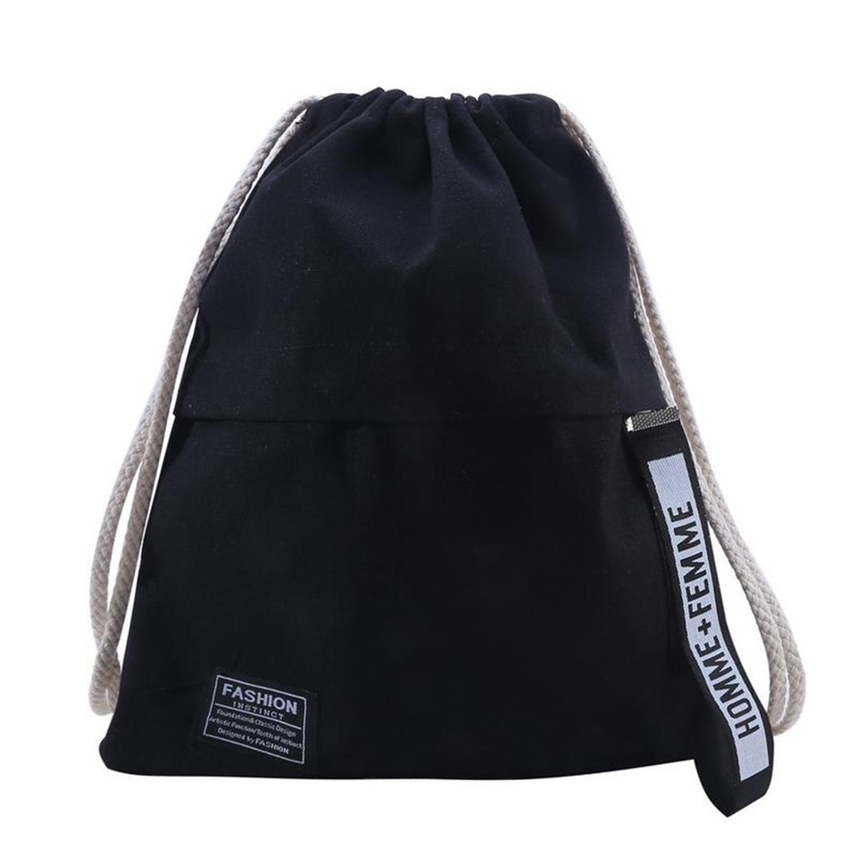 Canvas Drawstring Backpack for School Gym Canvas Drawstring Bag Storage ...