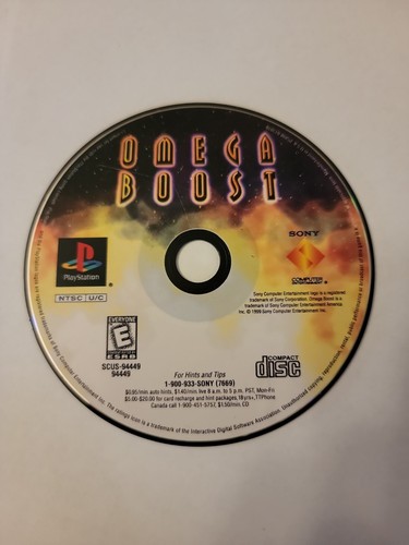 1999 Omega Boost Sony PlayStation 1 PS1 RARE Disc Only Tested ...