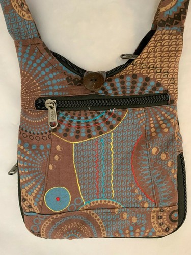 Multi Print 1X8.5X9.5" VKK Purse 3 Pockets 48" Adj Handle Expandable ...