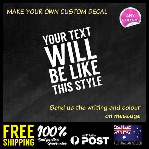 Custom Text Cool Style 4x4 Ute Van Stickers Decals Approximately ...