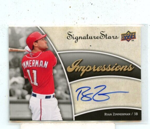 2009 Upper Deck Signature Stars - Impressions Autographs Ryan Zimmerman ...