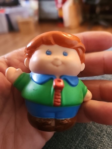 Little Tikes People Boy Figure with Green Jacket And Blue Eyes | eBay