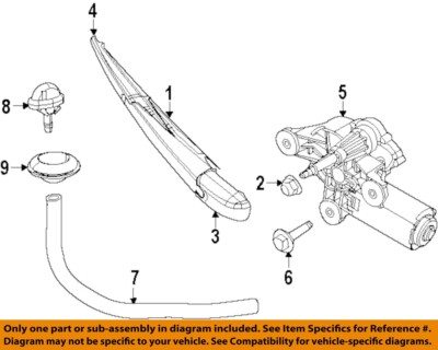 FIAT OEM 12-19 500 Lift Gate Wiper Washer Components-Wiper Arm Nut ...