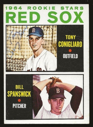 1964 Topps Tony Conigliaro Autographed Rookie Card #287 Red Sox JSA COA ...