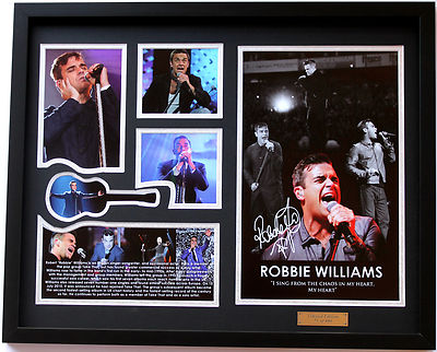 New Robbie Williams Signed Limited Edition Memorabilia Framed | eBay ...
