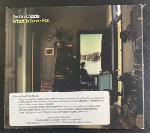 Justin Currie "What is Love For" CD (2007 Ryko) PLAYS GREAT!! Will ...