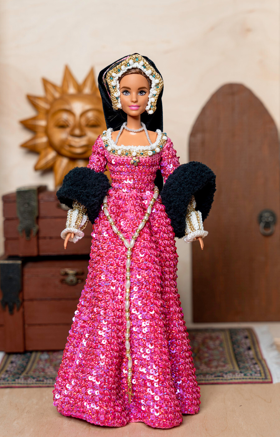 Anne Boleyn doll Queen Anne Boleyn Pink dress Handmade crochet historical doll | eBay