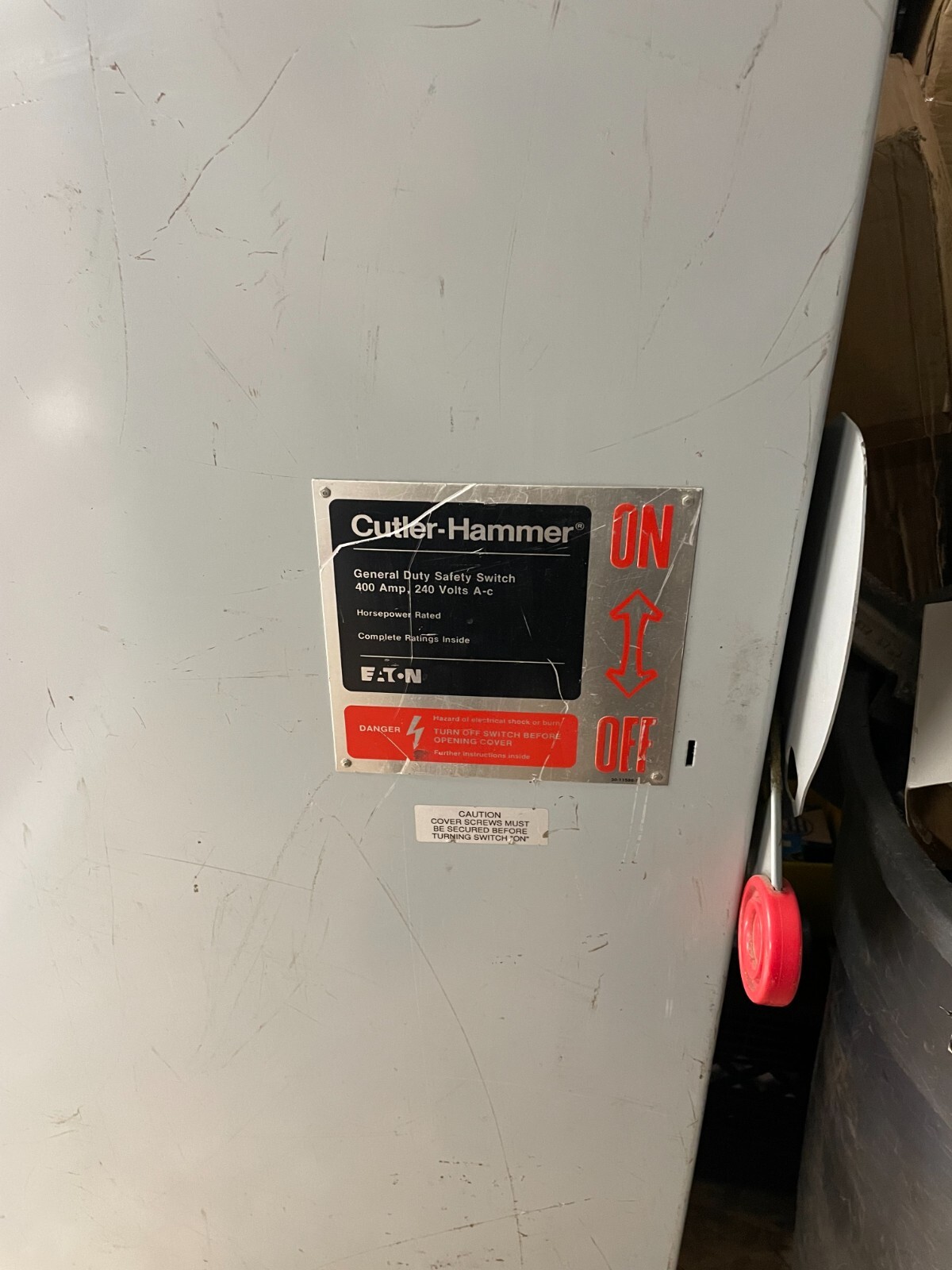 Cutler Hammer 400 Amp 240 Volt General Duty Safety Switch | eBay