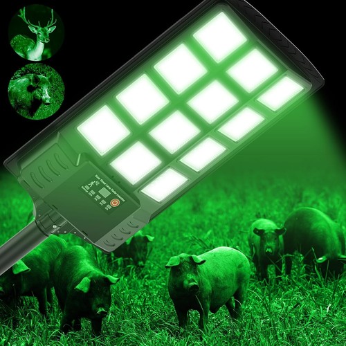 Hog Light for Night Hunting,Powered Feeder Light(Green) 18000LM Solar ...