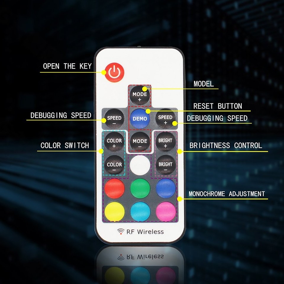 RGB Dreamcolor LED Car Underglow Lights Music Bluetooth APP Remote ...