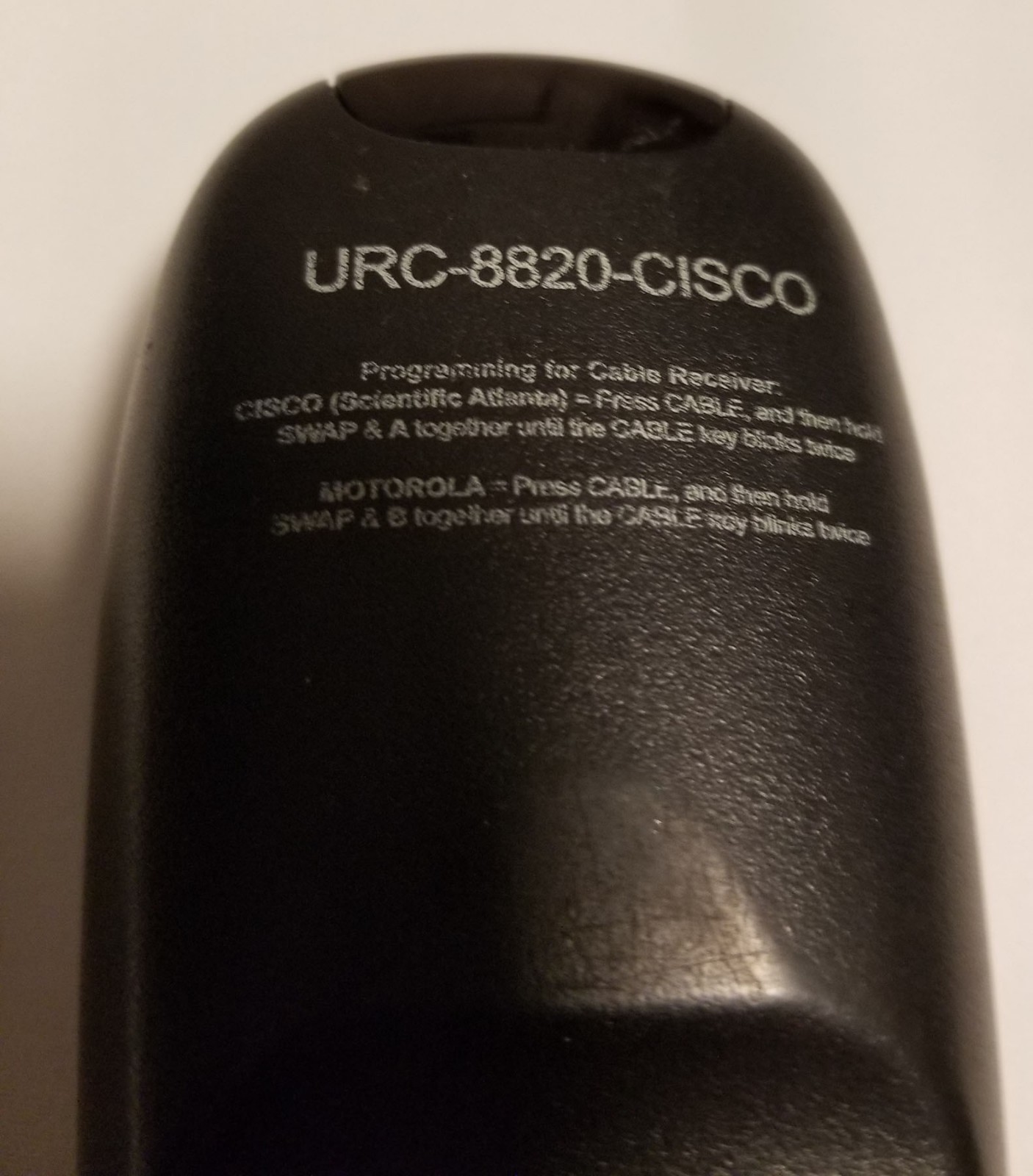 Cox Custom 4-Device Universal Back-Light Remote Control URC-8820-CISCO ...