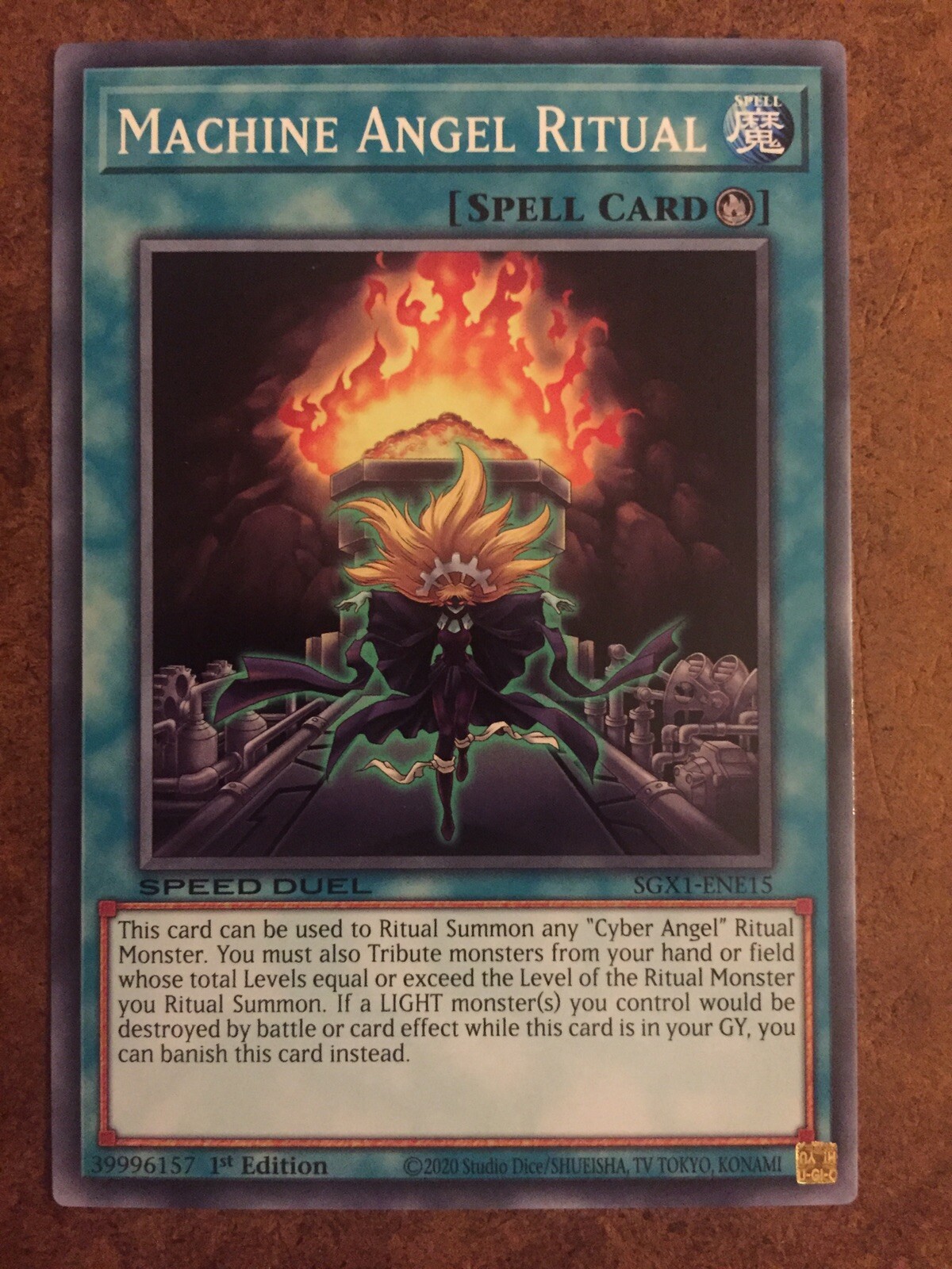 Machine Angel Ritual SGX1-ENE15 Yugioh Spell Card Speed Duel Academy | eBay